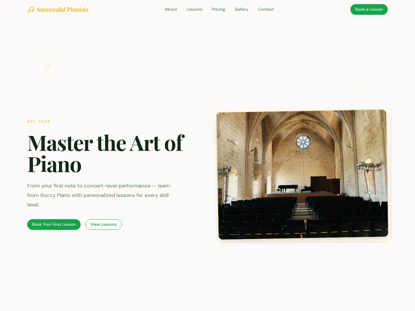 Successful Pianists Website