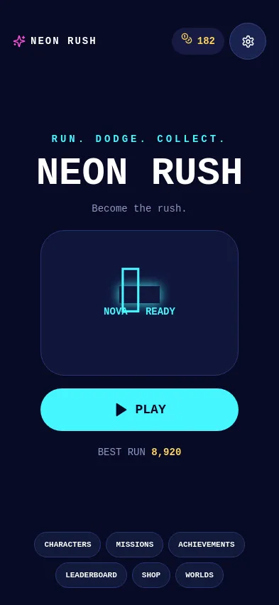Neon Rush: Endless Runner