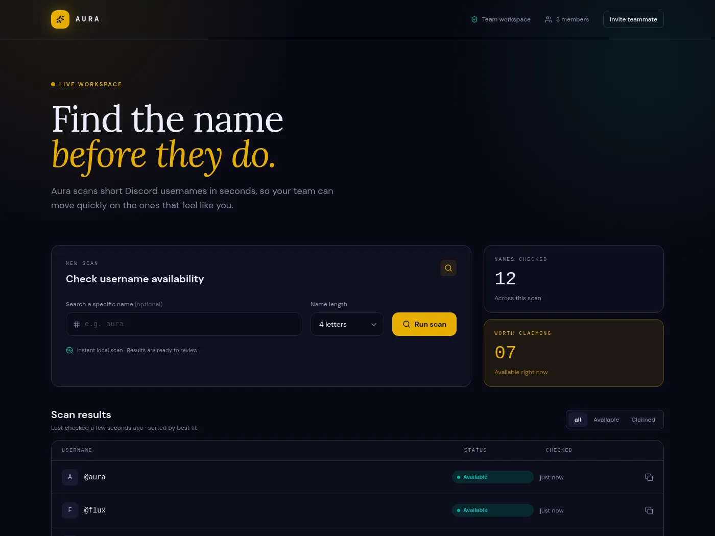 Aura Discord Checker