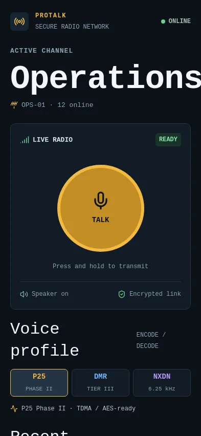 ProTalk Radio App