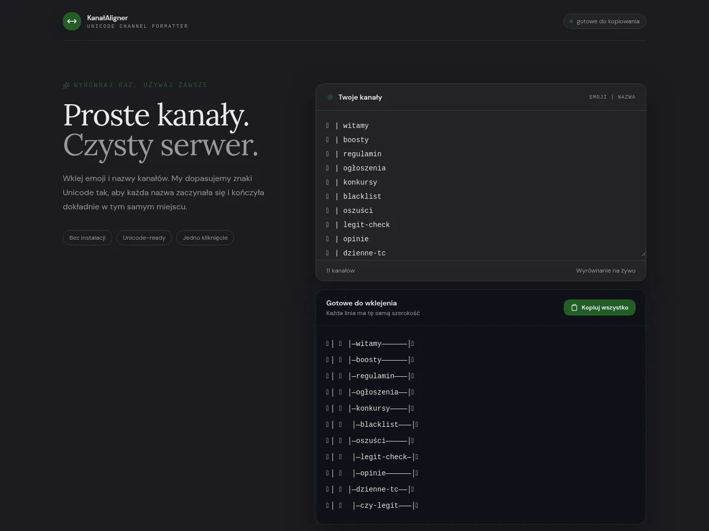 KanałAligner