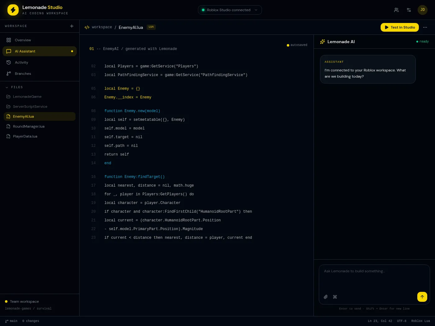 Lemonade Studio AI