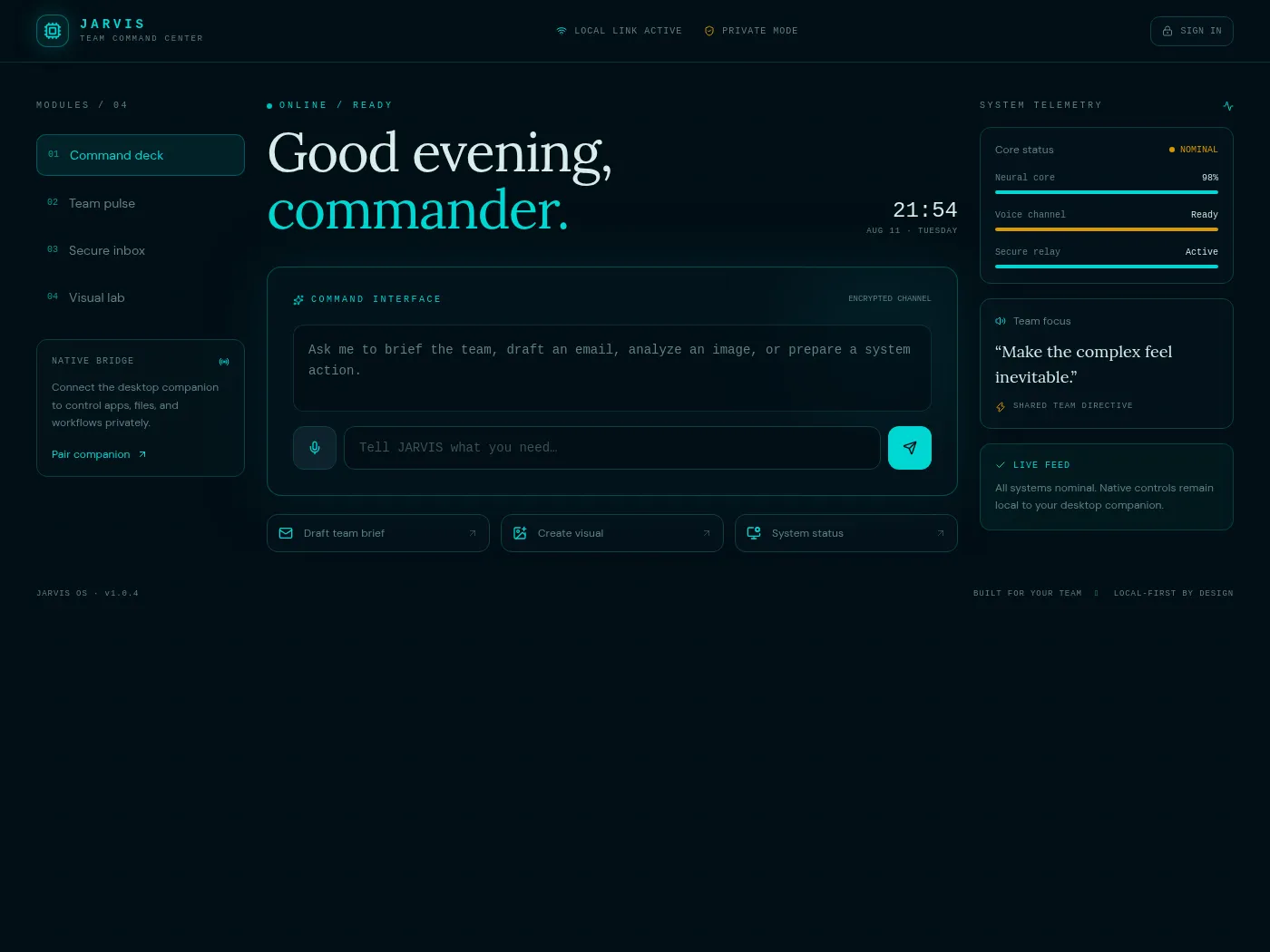 JARVIS Desktop Assistant