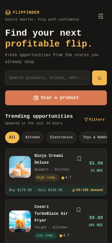 FlipFinder Mobile