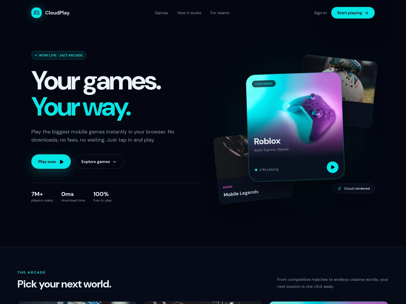 CloudPlay Arcade