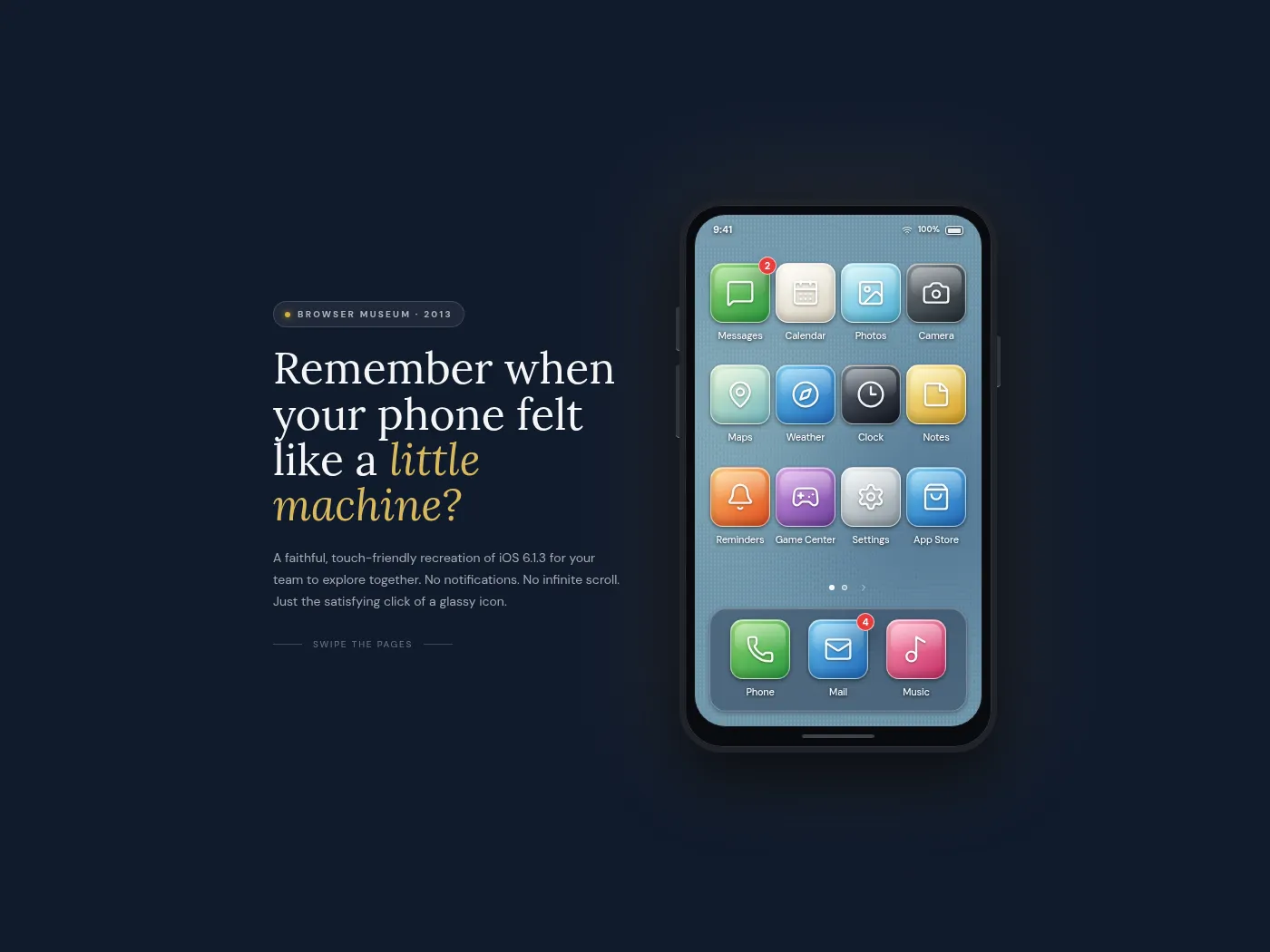 Retro iOS Web Experience