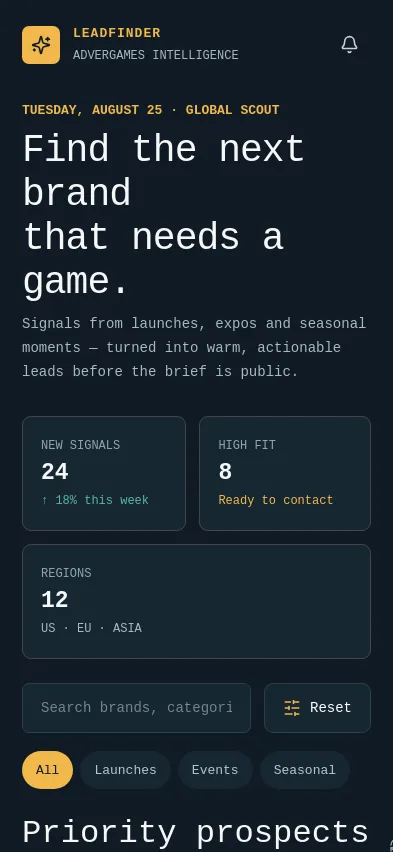 LeadFinder AdverGames