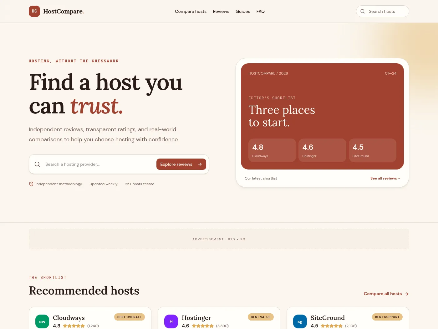 HostCompare Review Hub