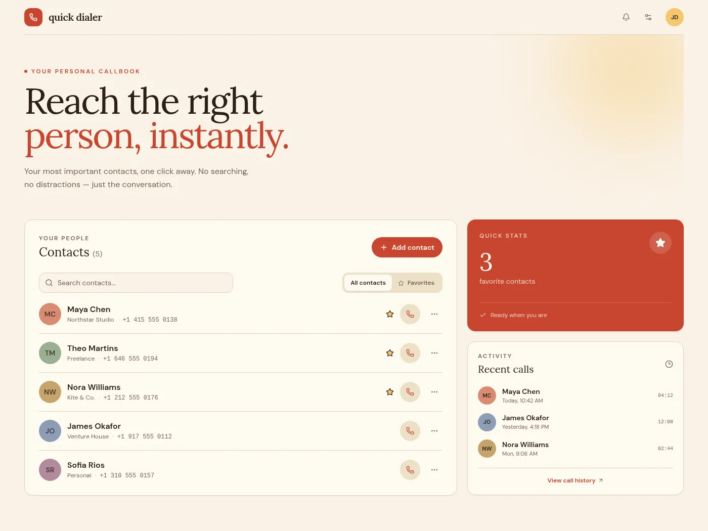 Quick Dialer
