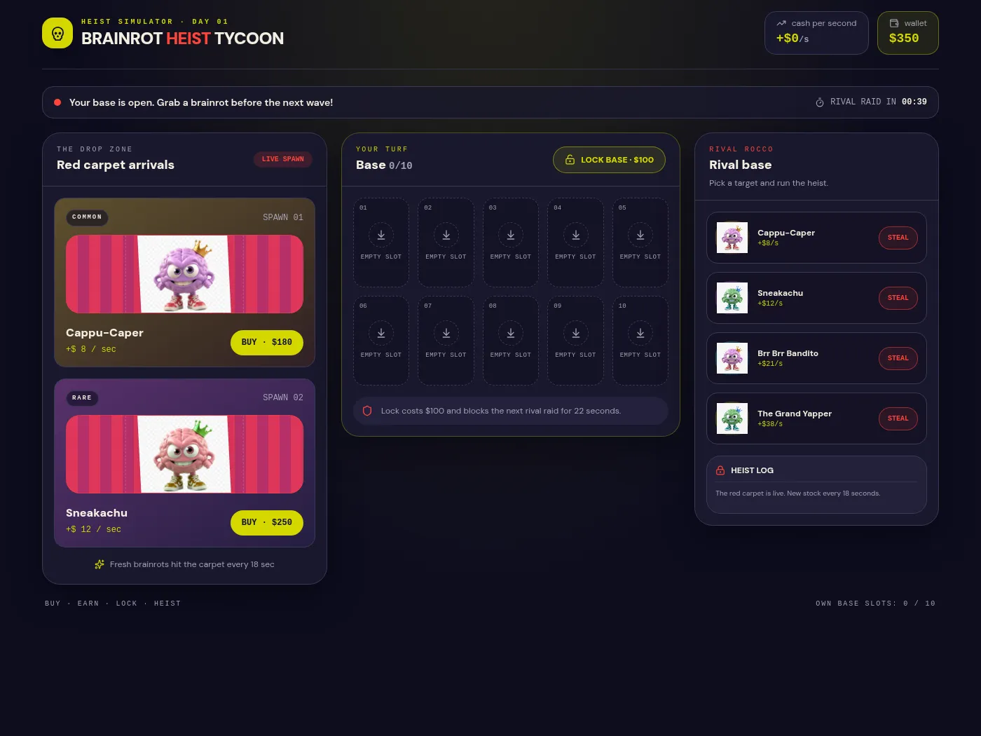 Brainrot Heist Tycoon