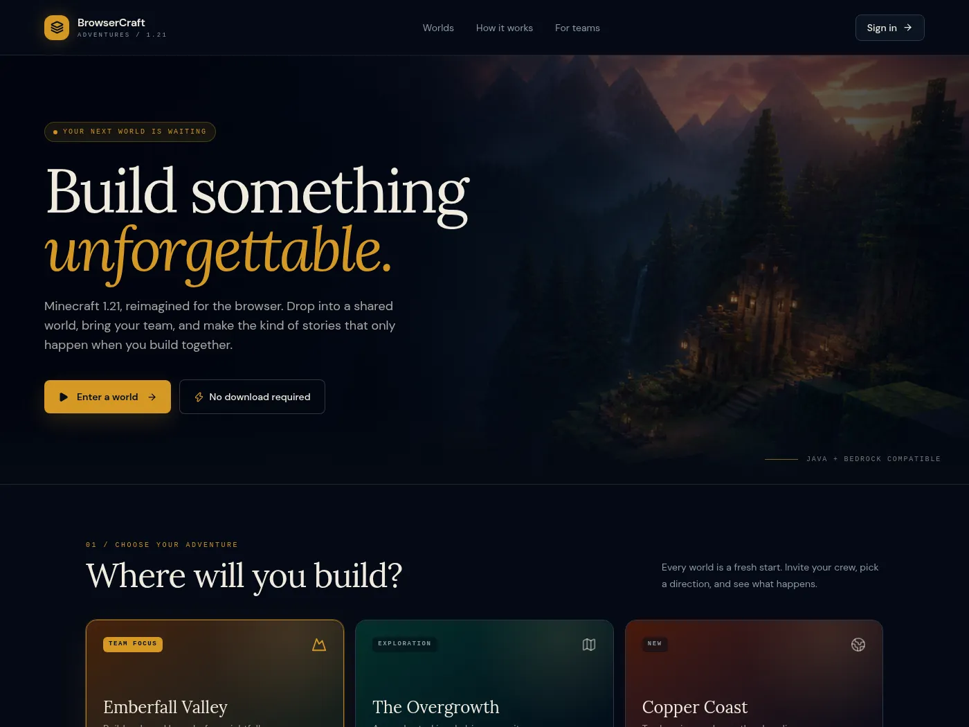 BrowserCraft Adventures