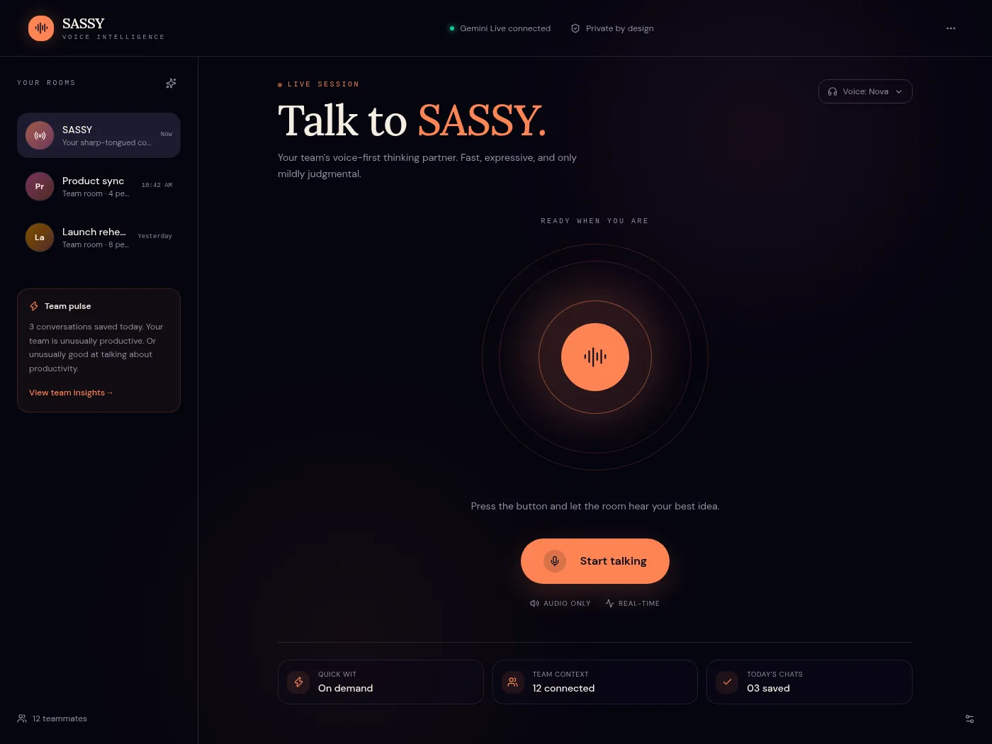 Sassy AI Voice Assistant