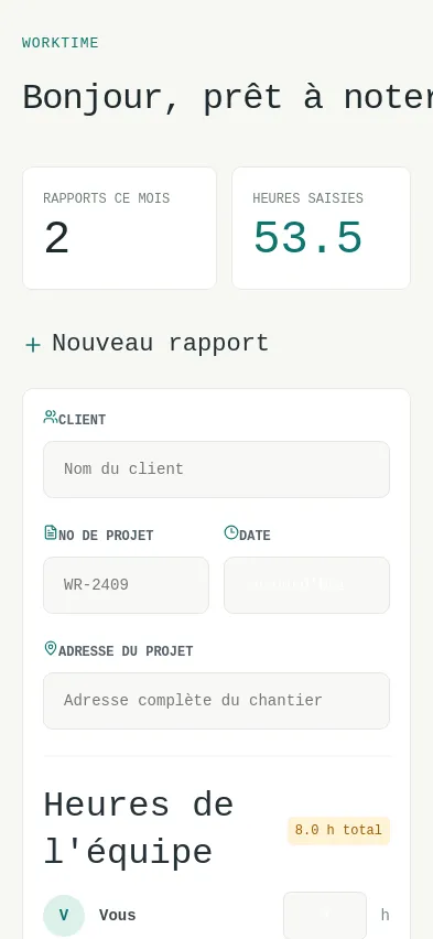 WorkTime iOS Tracker