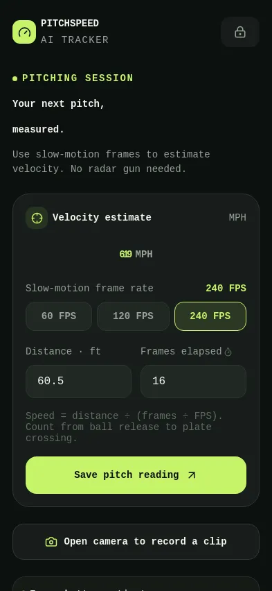 PitchSpeed AI Tracker