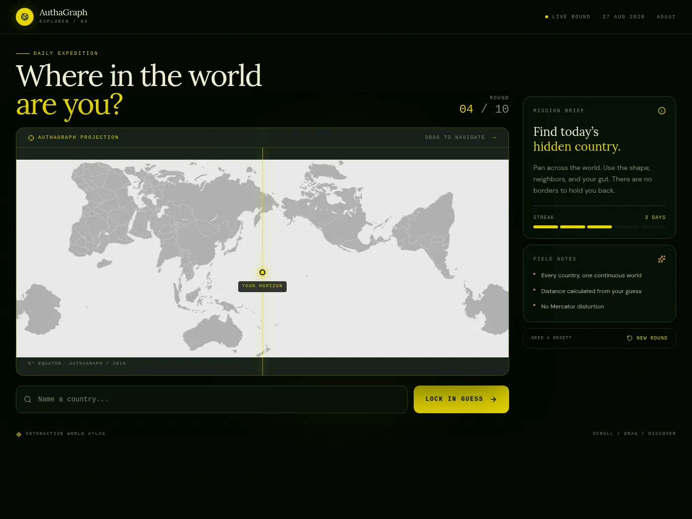 Globle AuthaGraph Explorer
