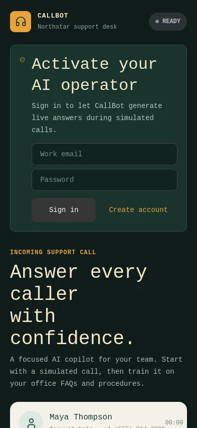 CallBot Assistant