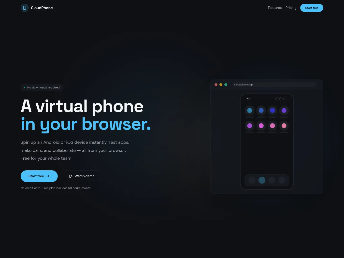 CloudPhone Web Access