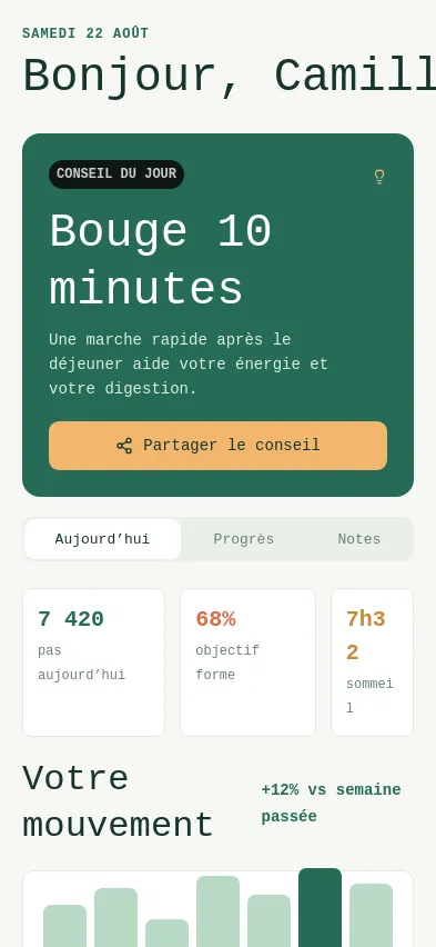 Daily Wellness Coach