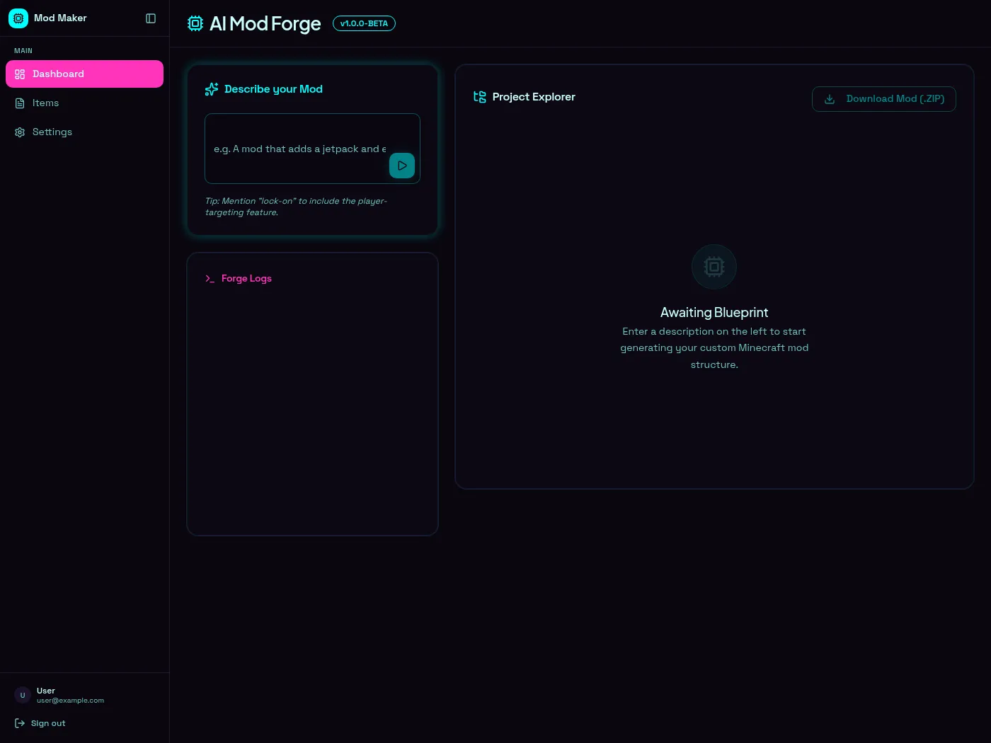 AI Minecraft Mod Maker
