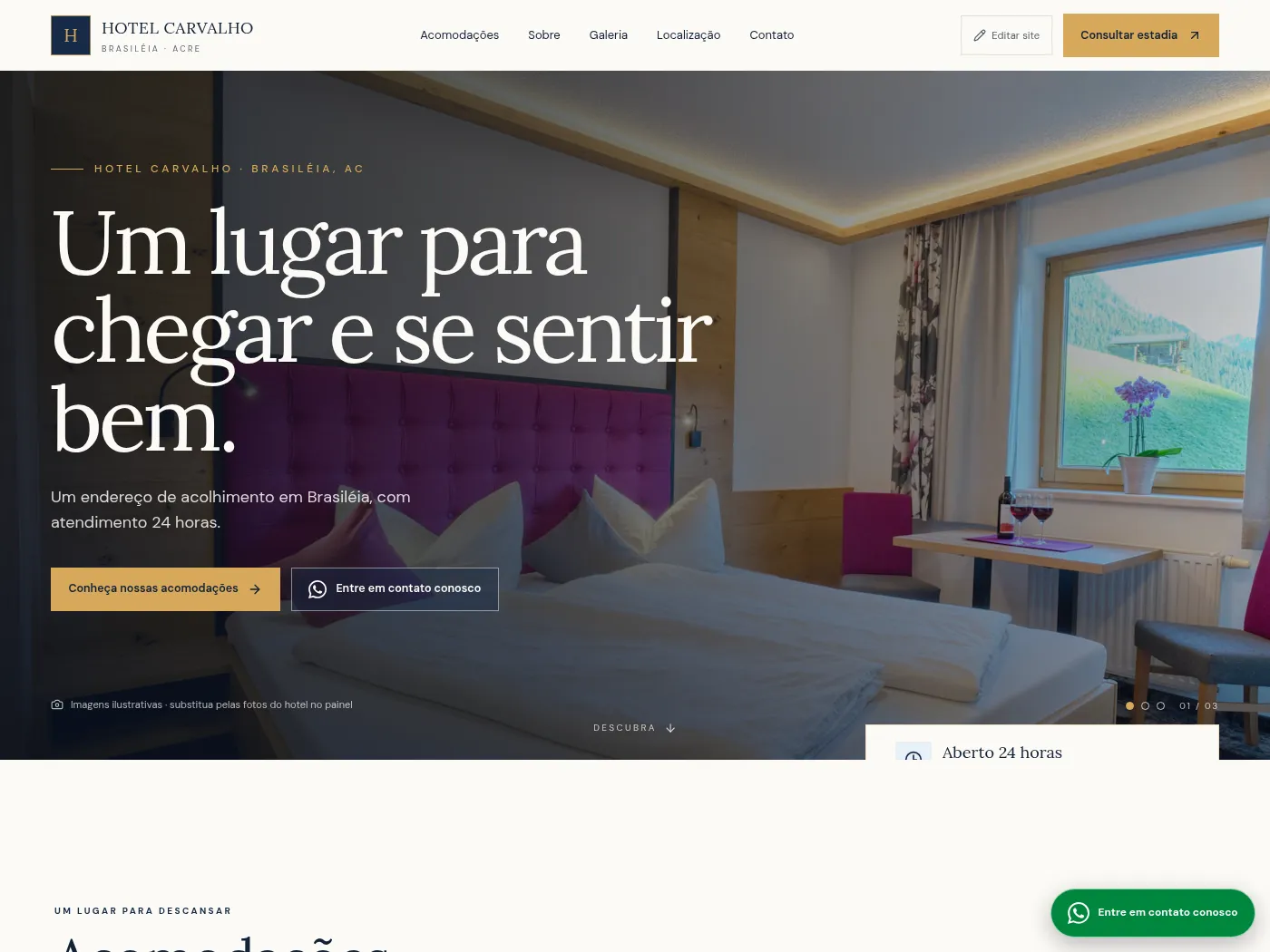 Hotel Carvalho Website