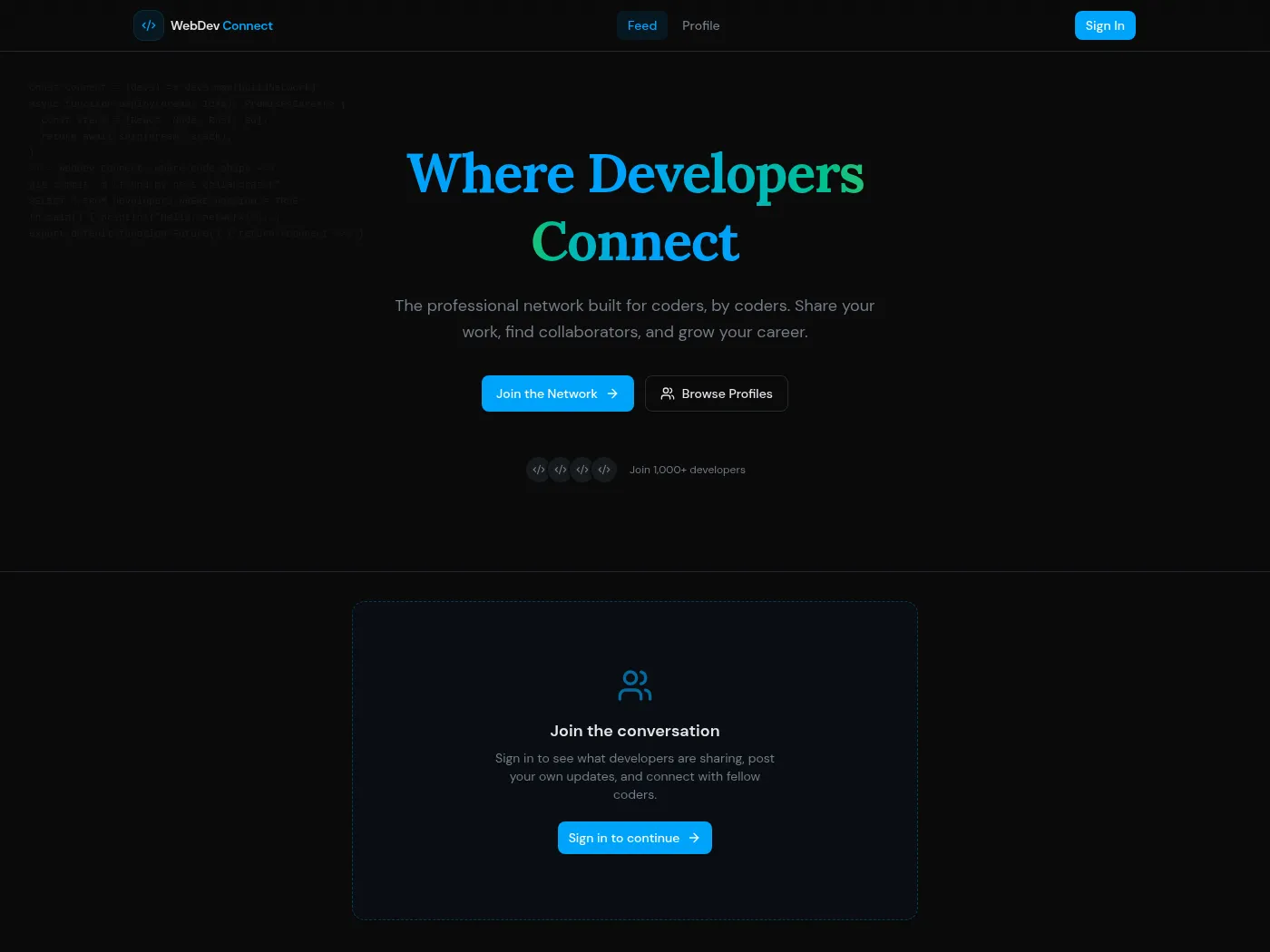 WebDev Connect