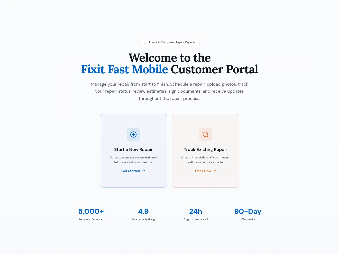 Fixit Fast Repair Portal