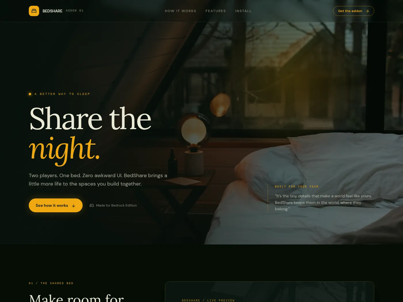 BedShare Addon