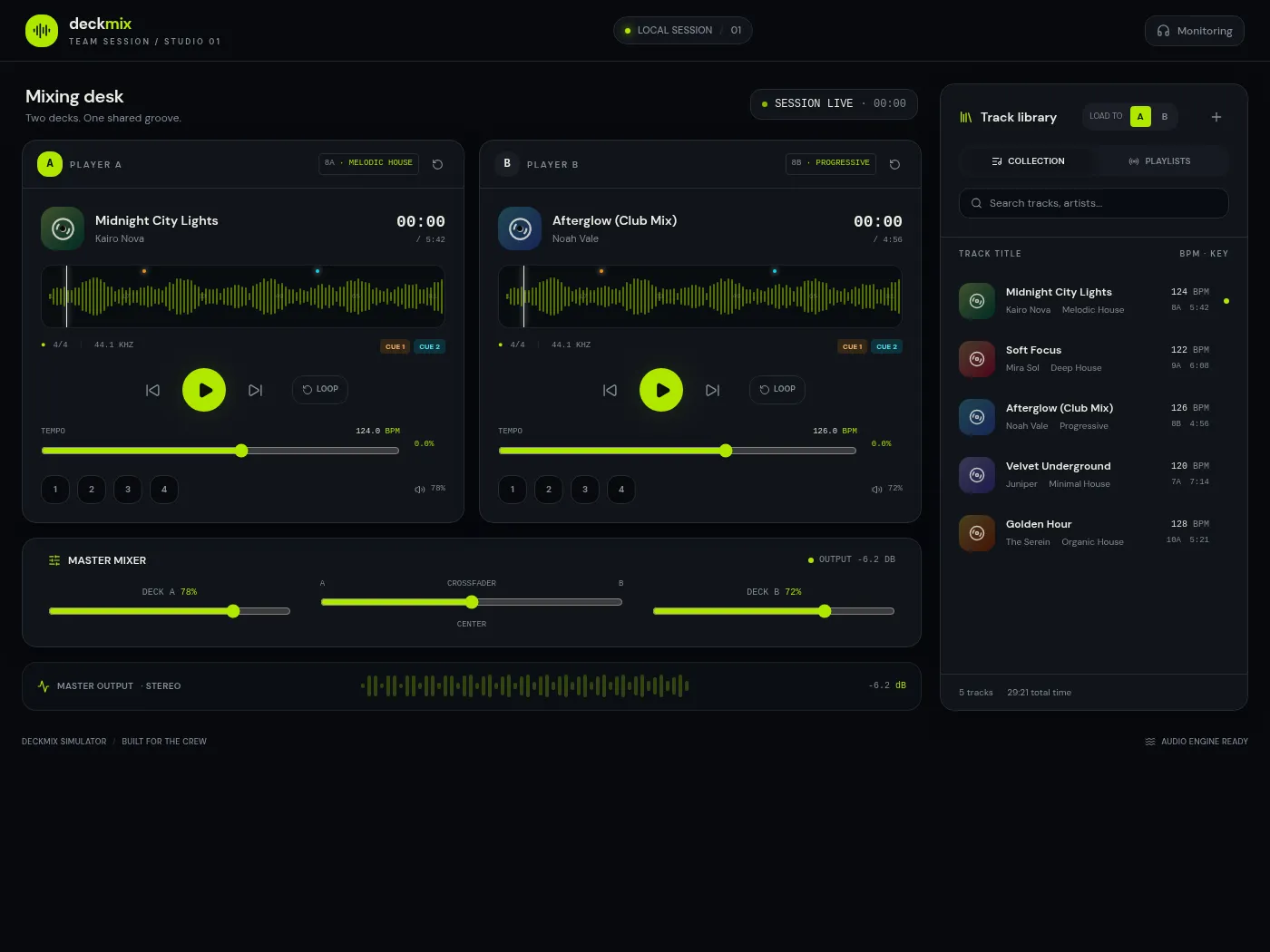 DeckMix Simulator