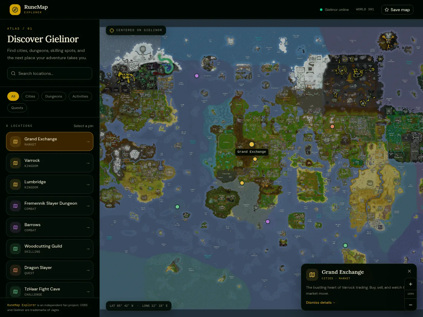 RuneMap Explorer