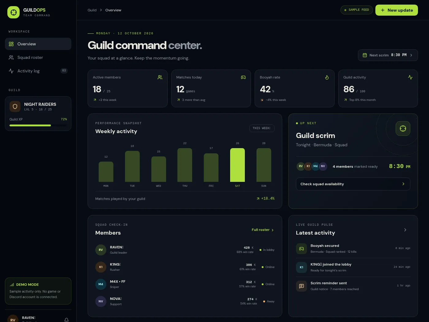 GuildBot Free Fire Manager