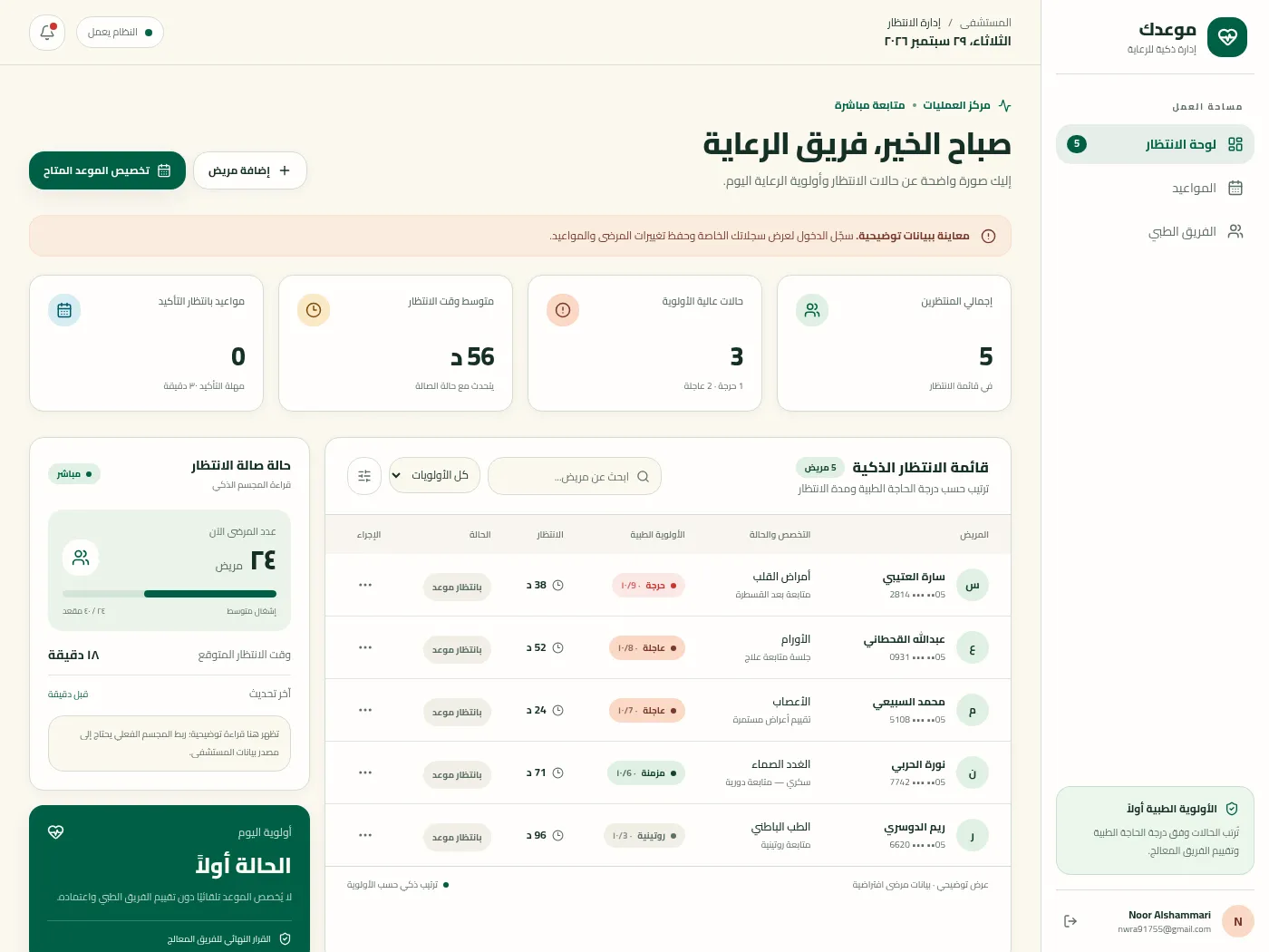Mawedak Smart Queue