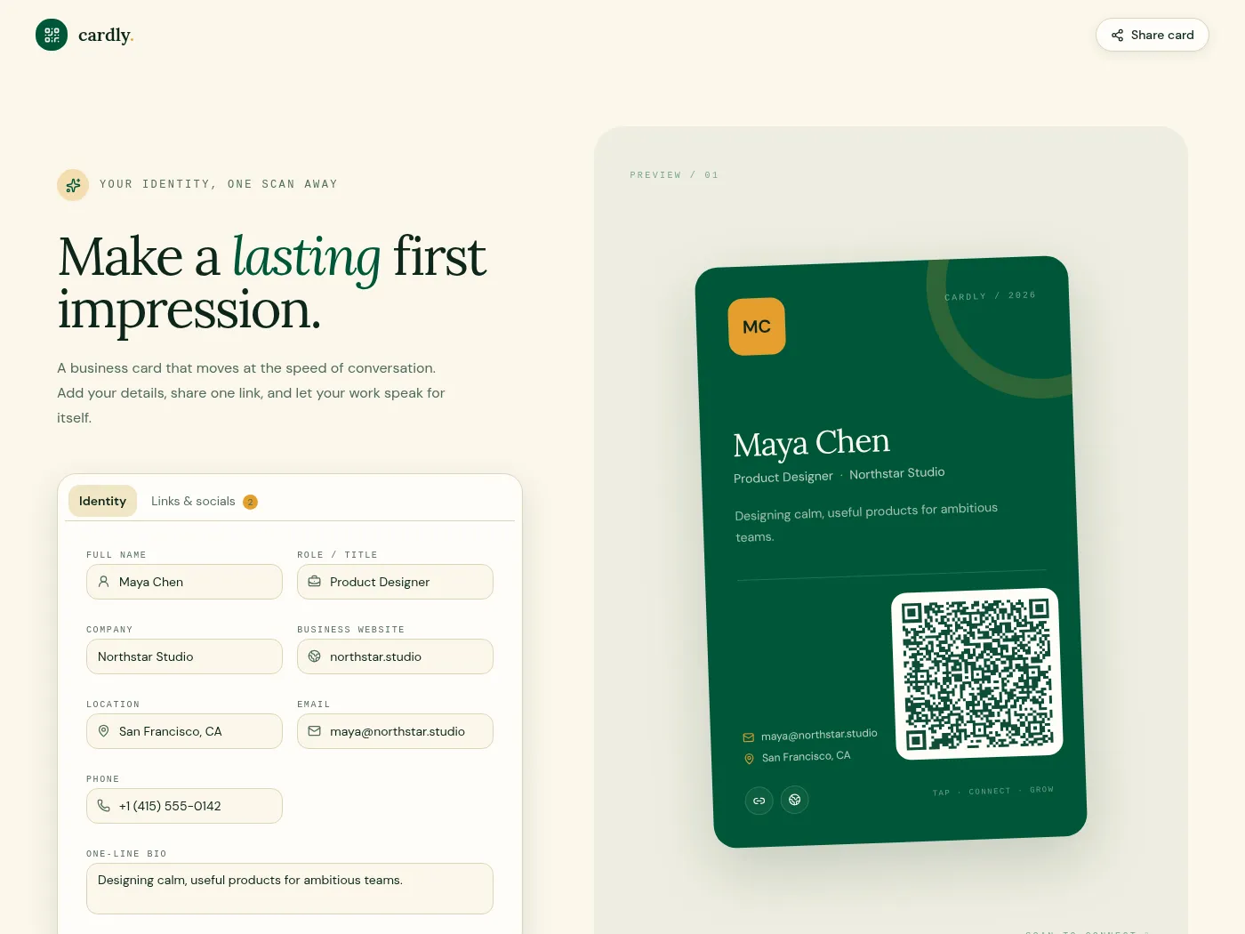 QR Virtual Business Card