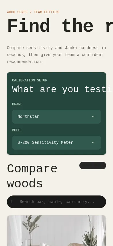 WoodSense Finder