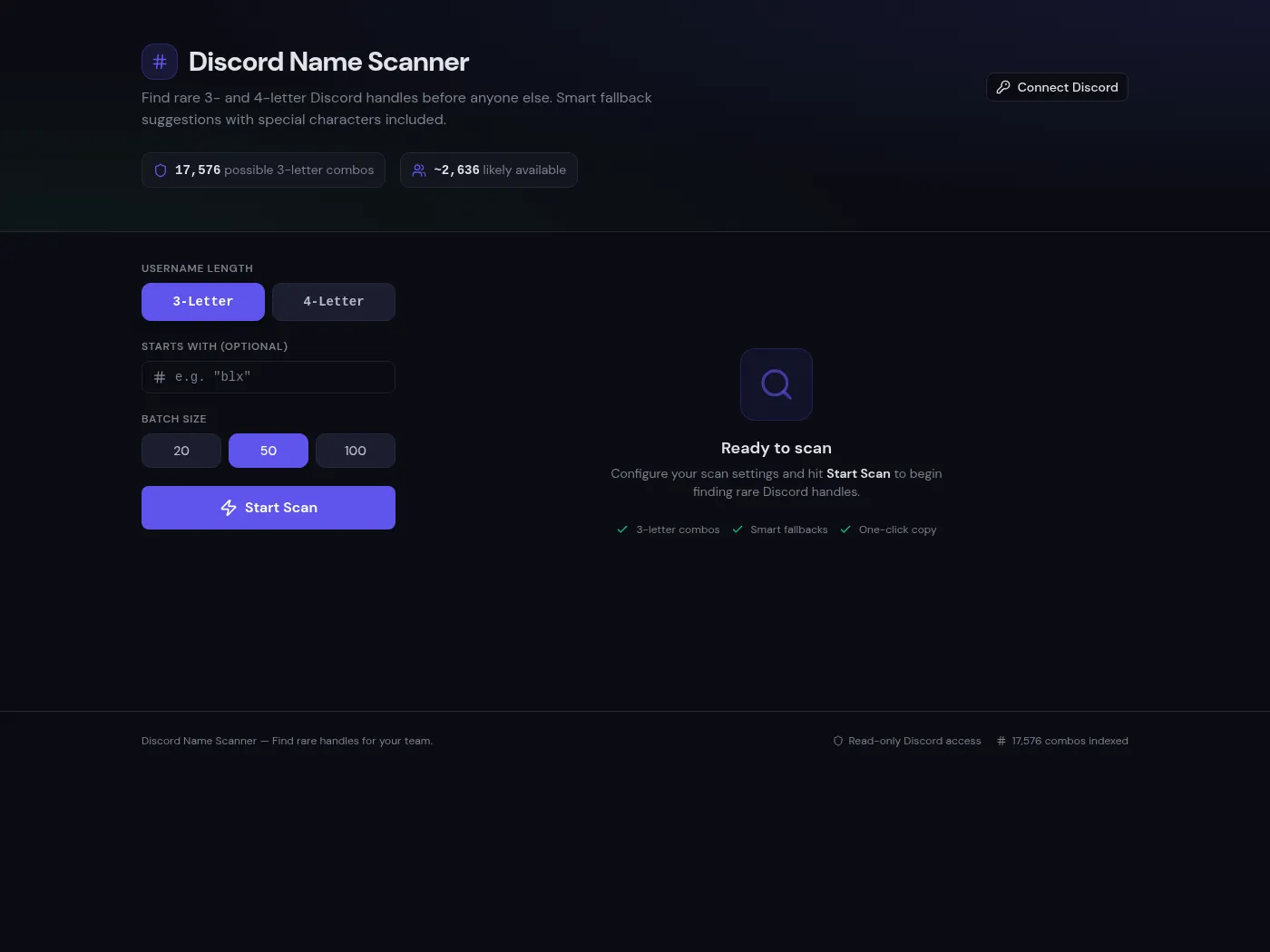 Discord Name Scanner
