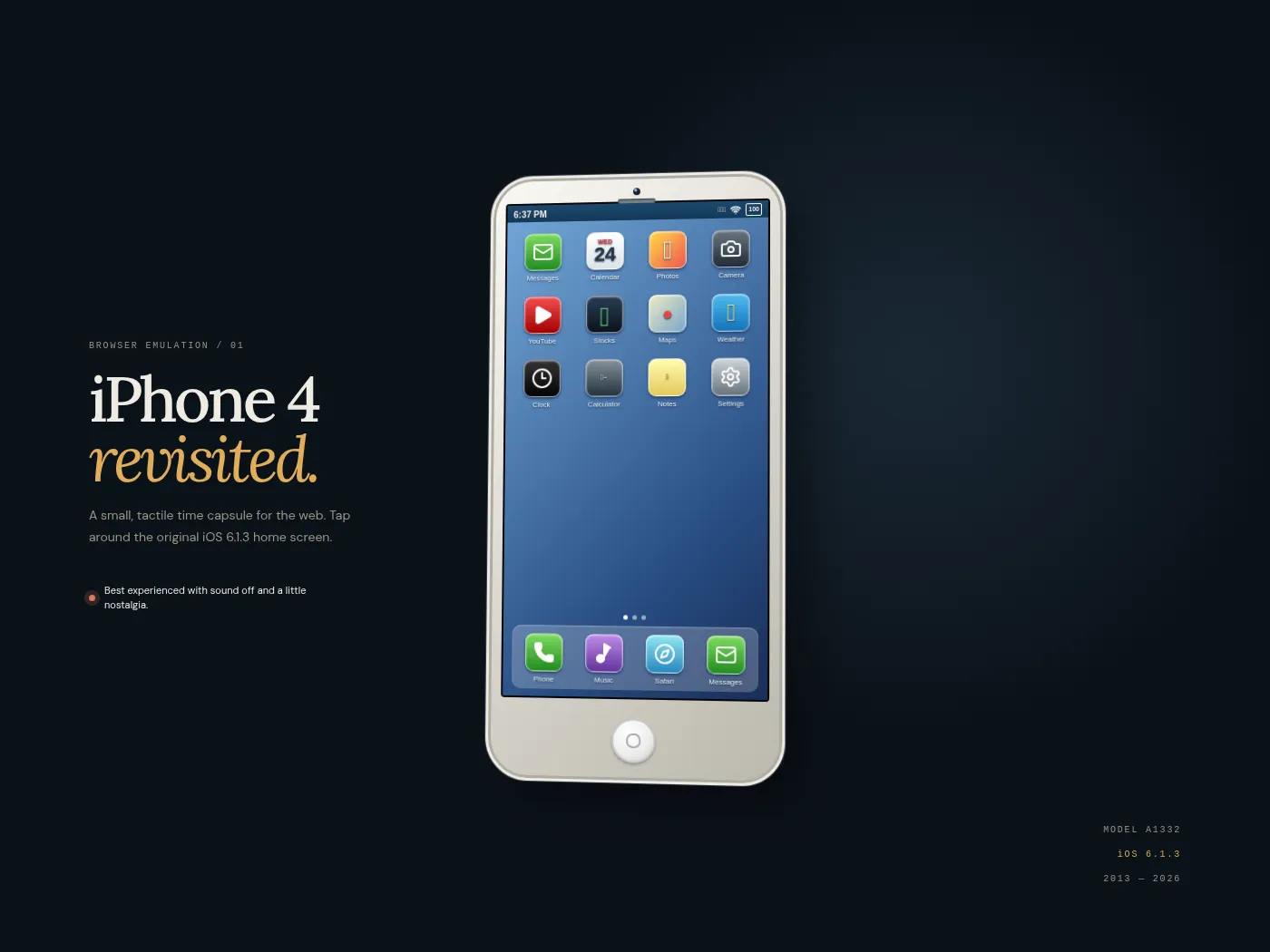 iOS 6.1.3 Web Emulator