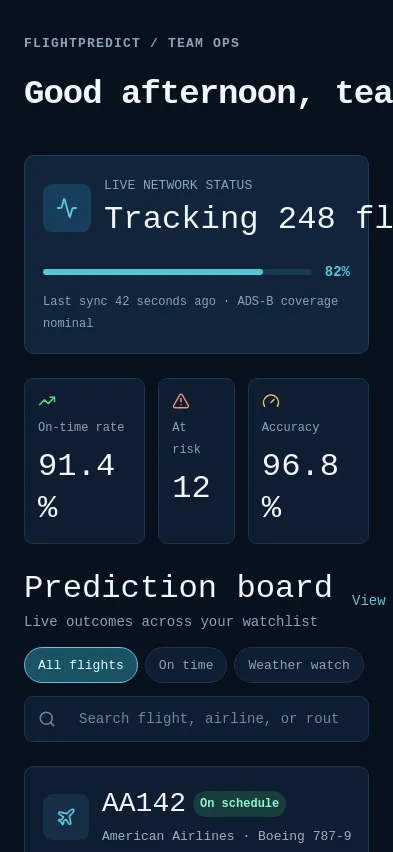 FlightPredict Mobile