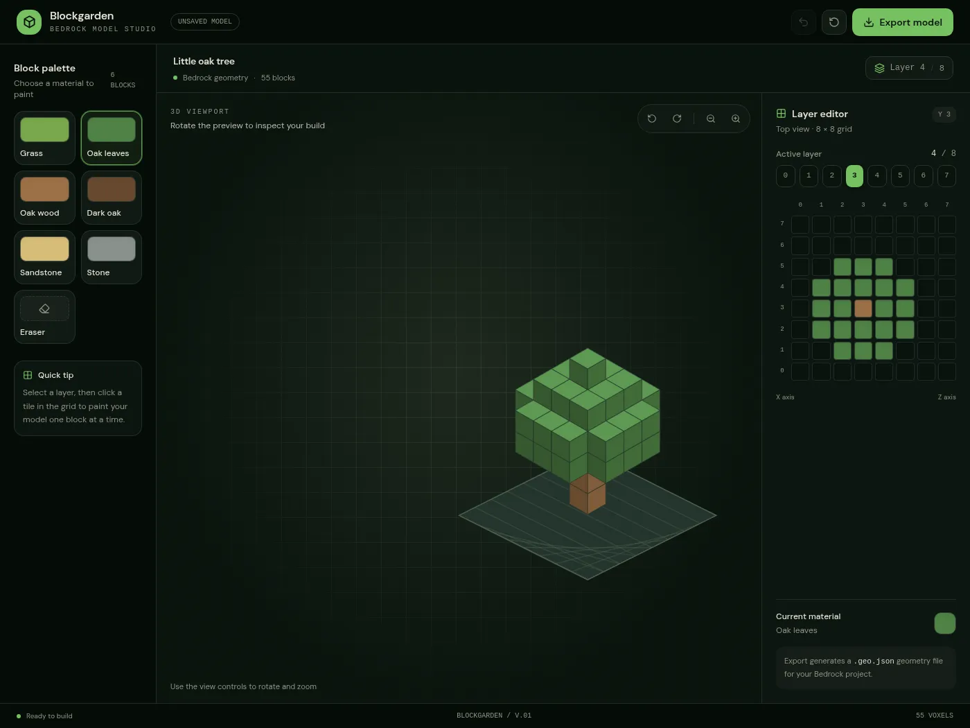 Minecraft BBL Models Generator