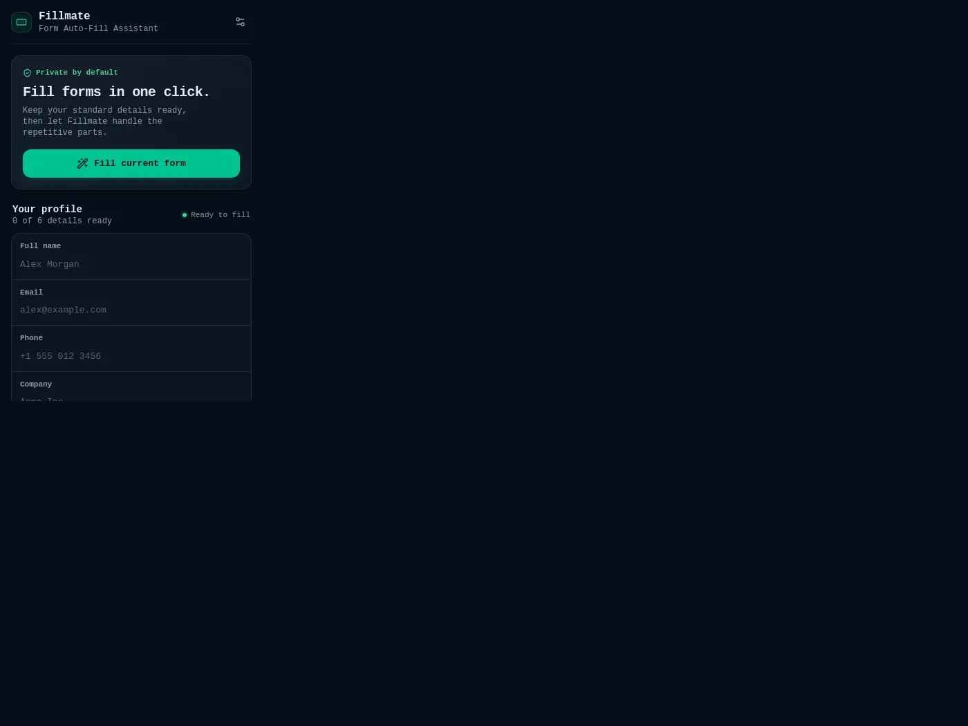 Form AutoFill Assistant