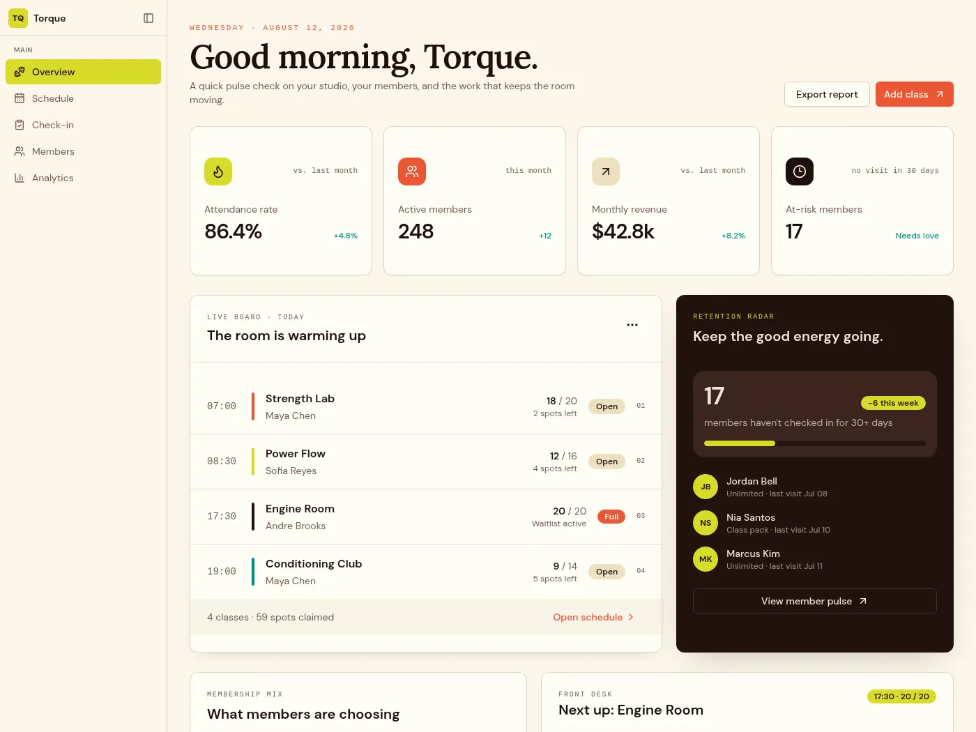 Torque Gym Manager