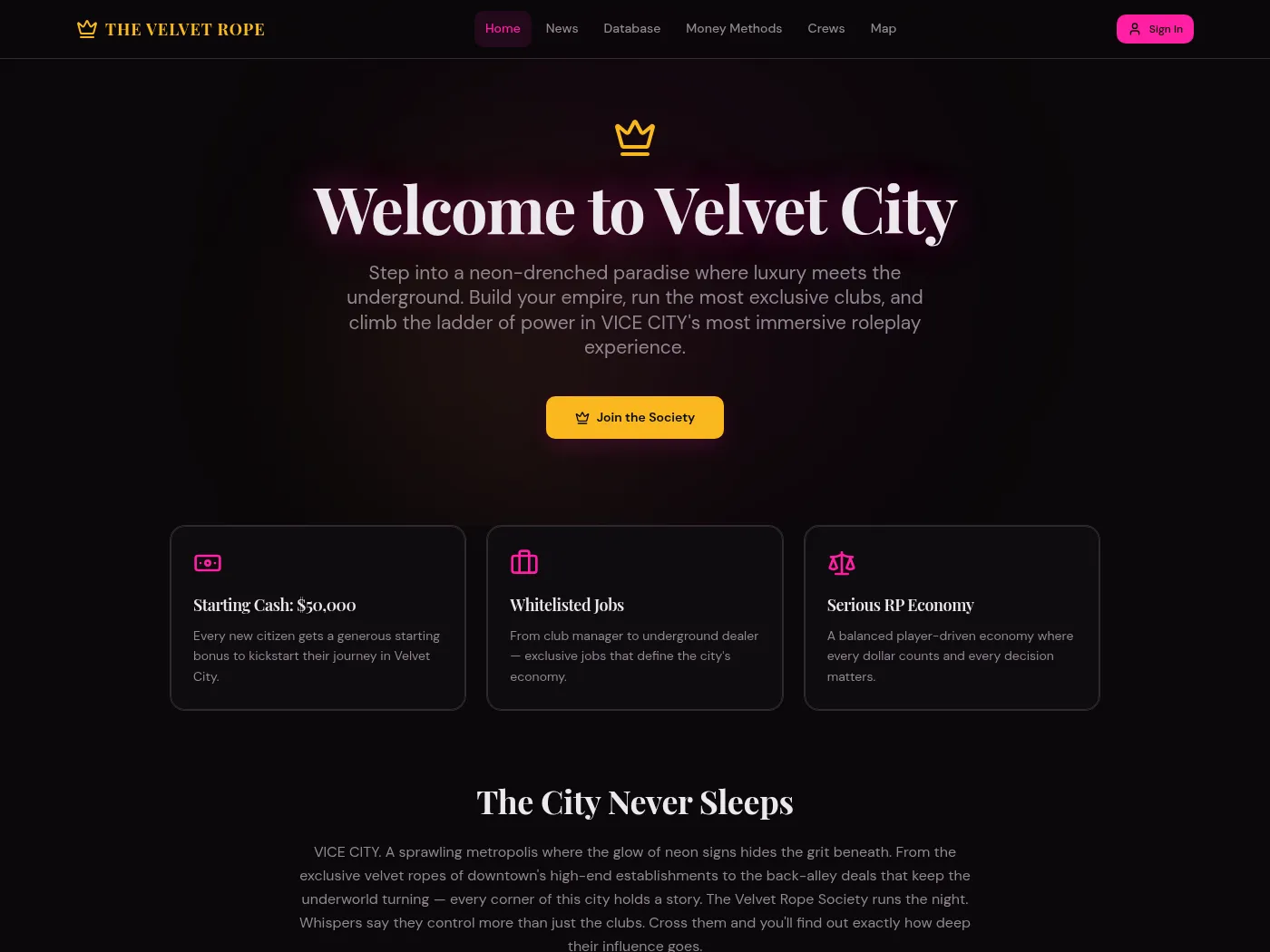 Velvet Rope Society Hub