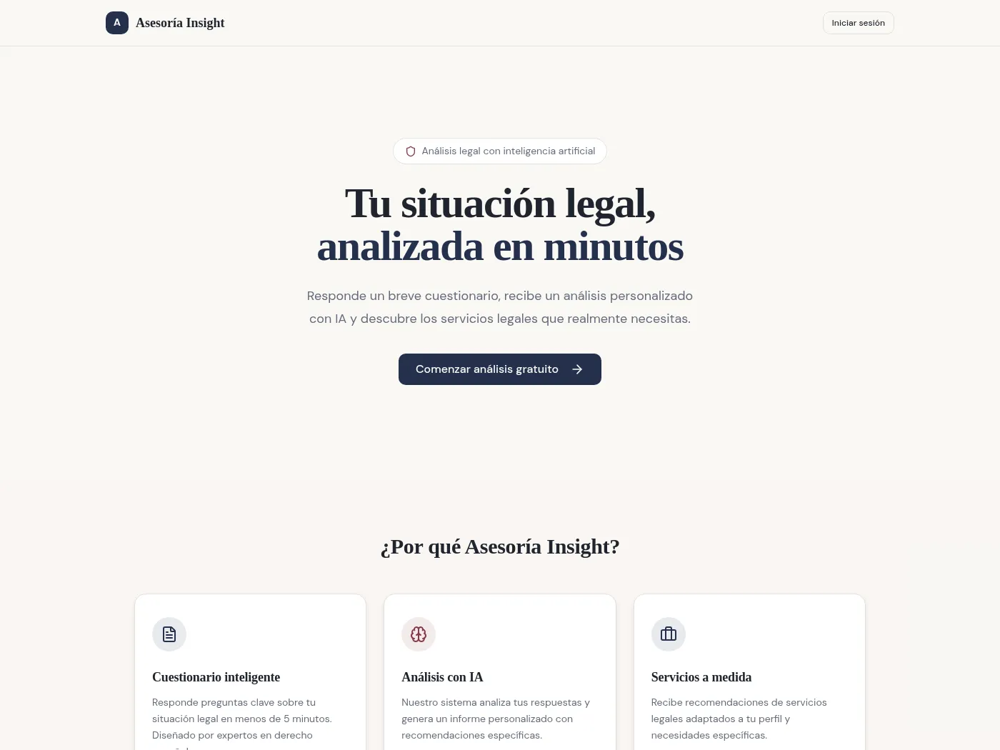 Asesoría Insight App