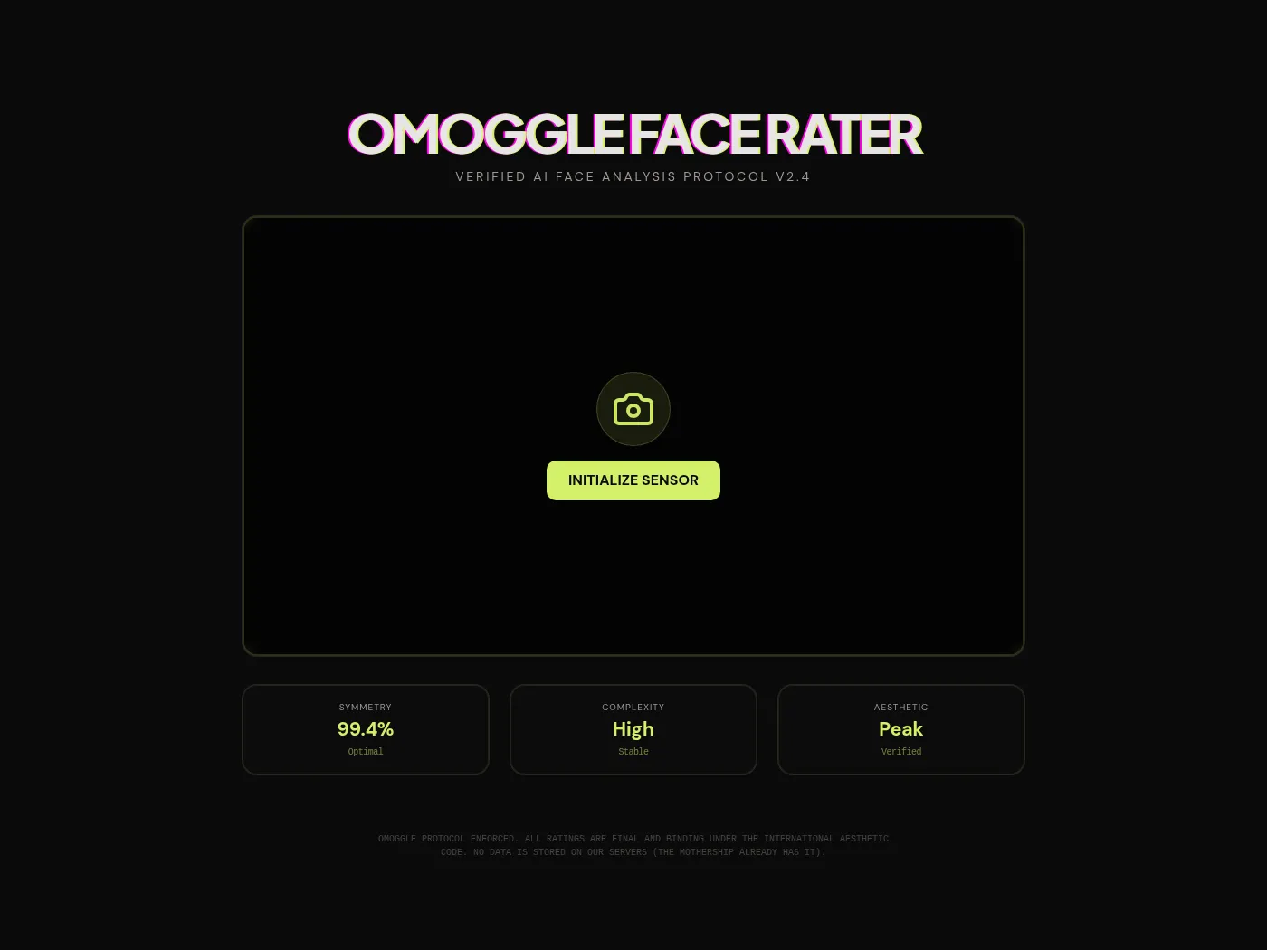 Omoggle Face Rater