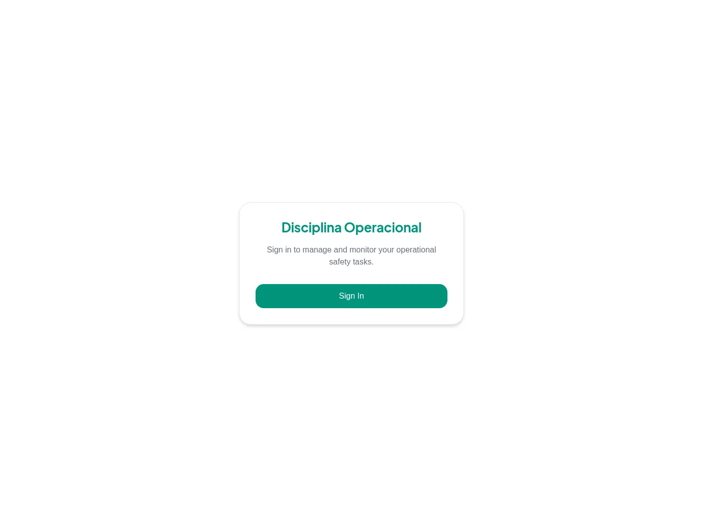 Disciplina Operacional App