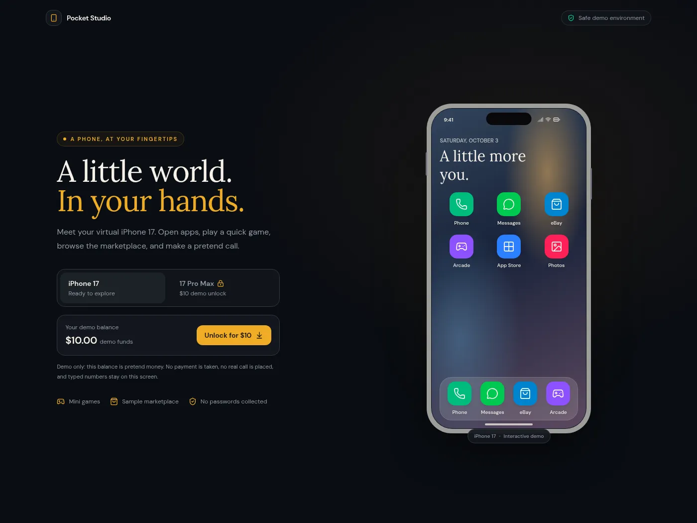 Virtual iPhone Experience