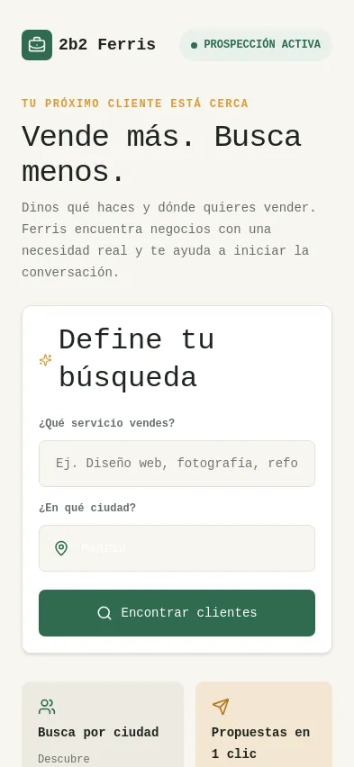 2b2 Ferris Client Finder