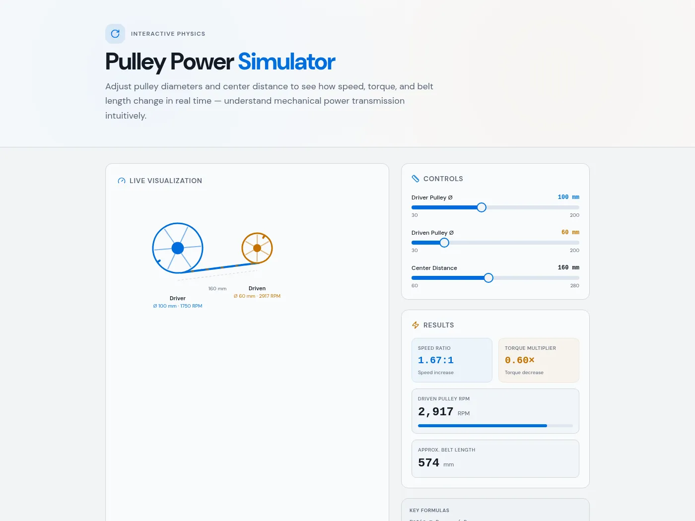 Pulley Power Simulator