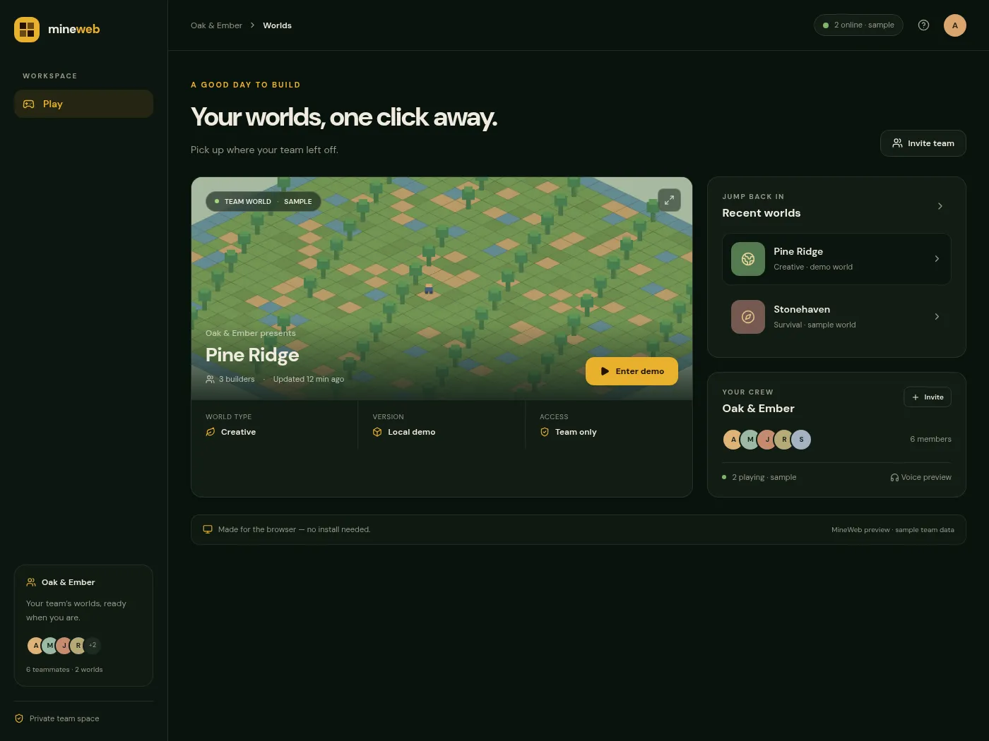 MineWeb Client