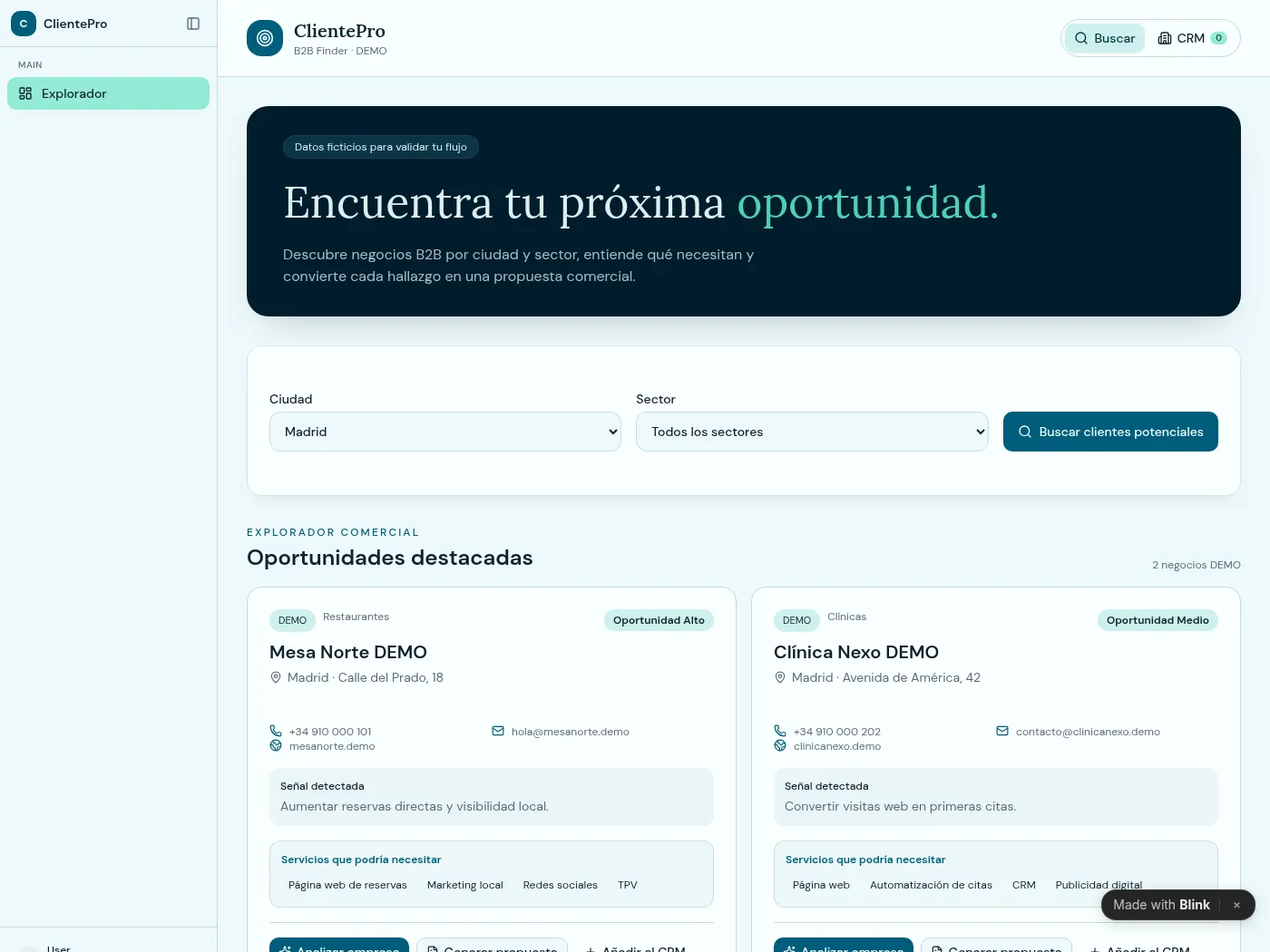ClientePro B2B Finder