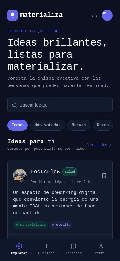 Materializa Idea Marketplace