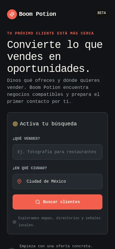 Boom Potion Client Finder